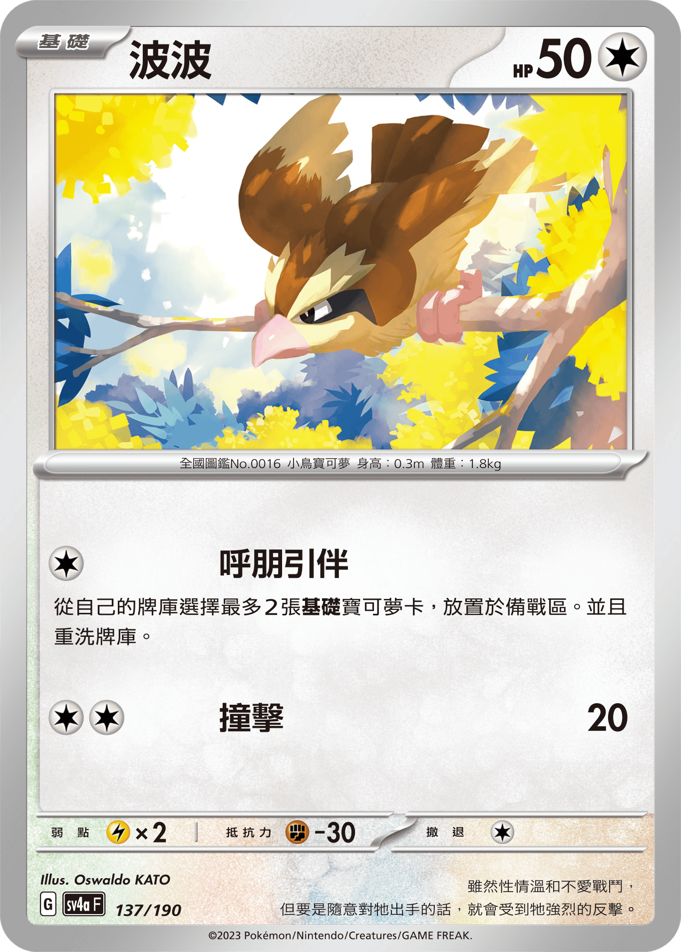 [Pokémon] 波波 – OA Card(Oztet Amigo)