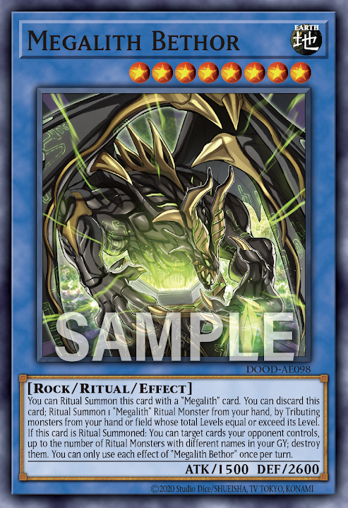 [遊戲王亞英] 巨石天使木星之貝索爾 / メガリス·ベトール / Megalith Bethor – OA Card(Oztet Amigo)