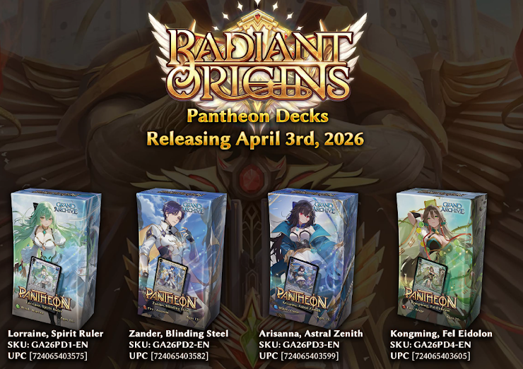 Grand Archive Radiant Origins - Patheon Deck(each of the four designs ...